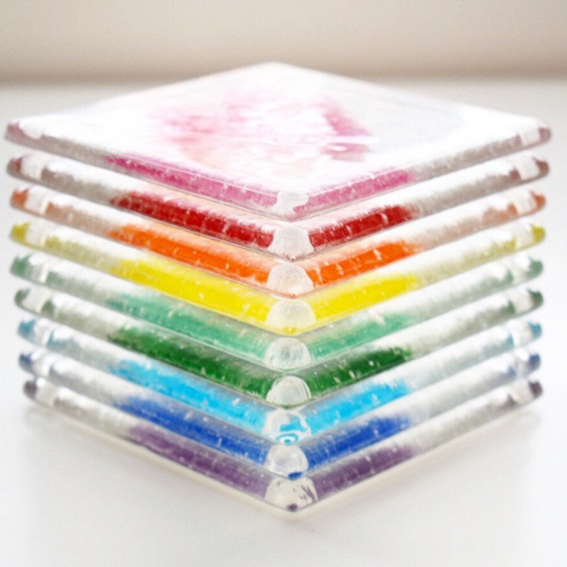 Fused Glass Coasters - Etsy