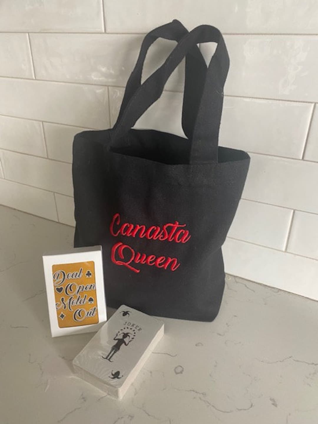 Canasta Tote With Playing Cards - Etsy