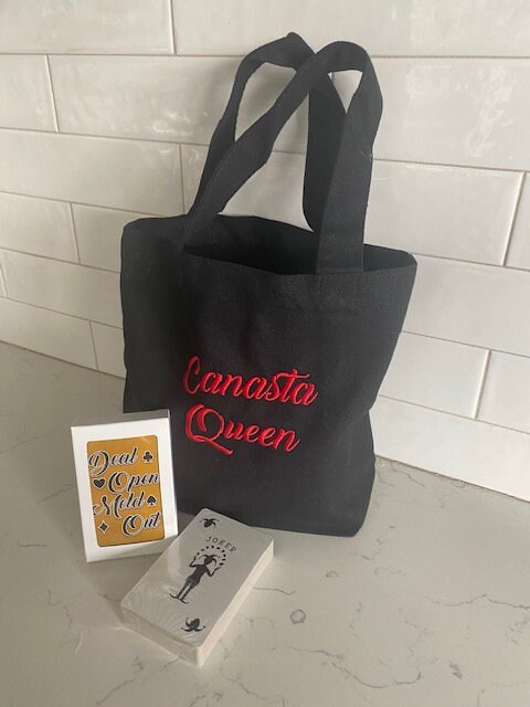Canasta Tote With Playing Cards - Etsy