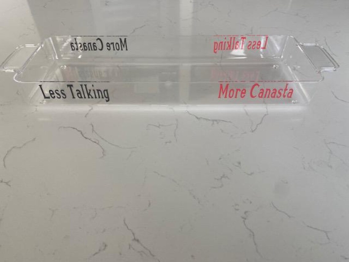 Canasta Themed Acrylic Tray - Etsy