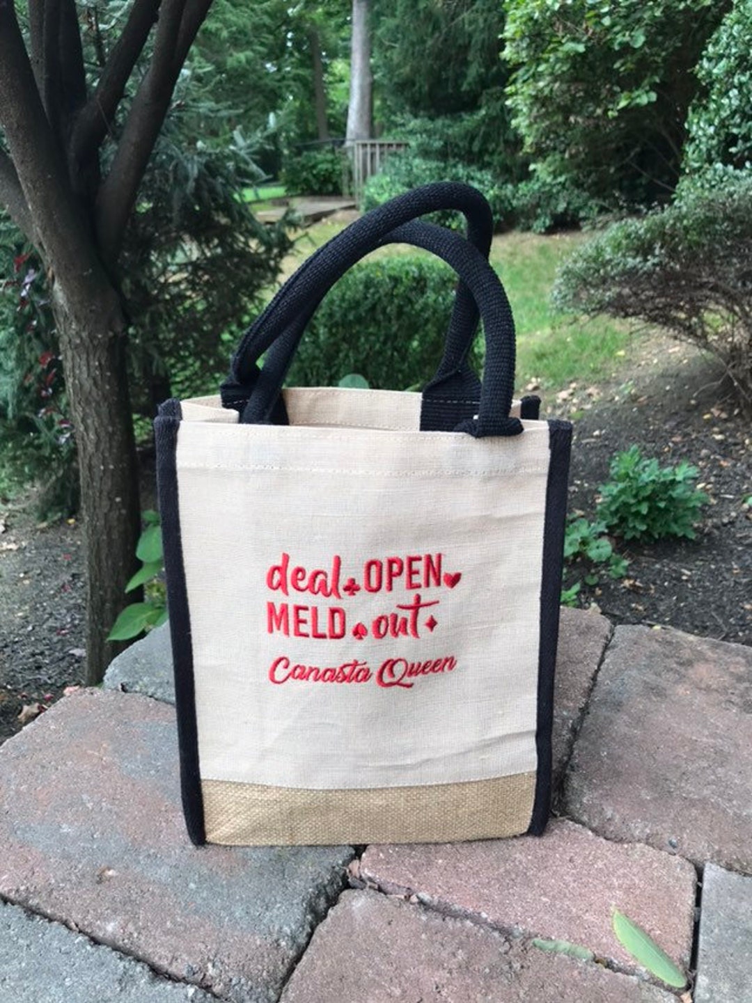 Canasta Themed Tote Bag Deal Open Meld Out - Etsy
