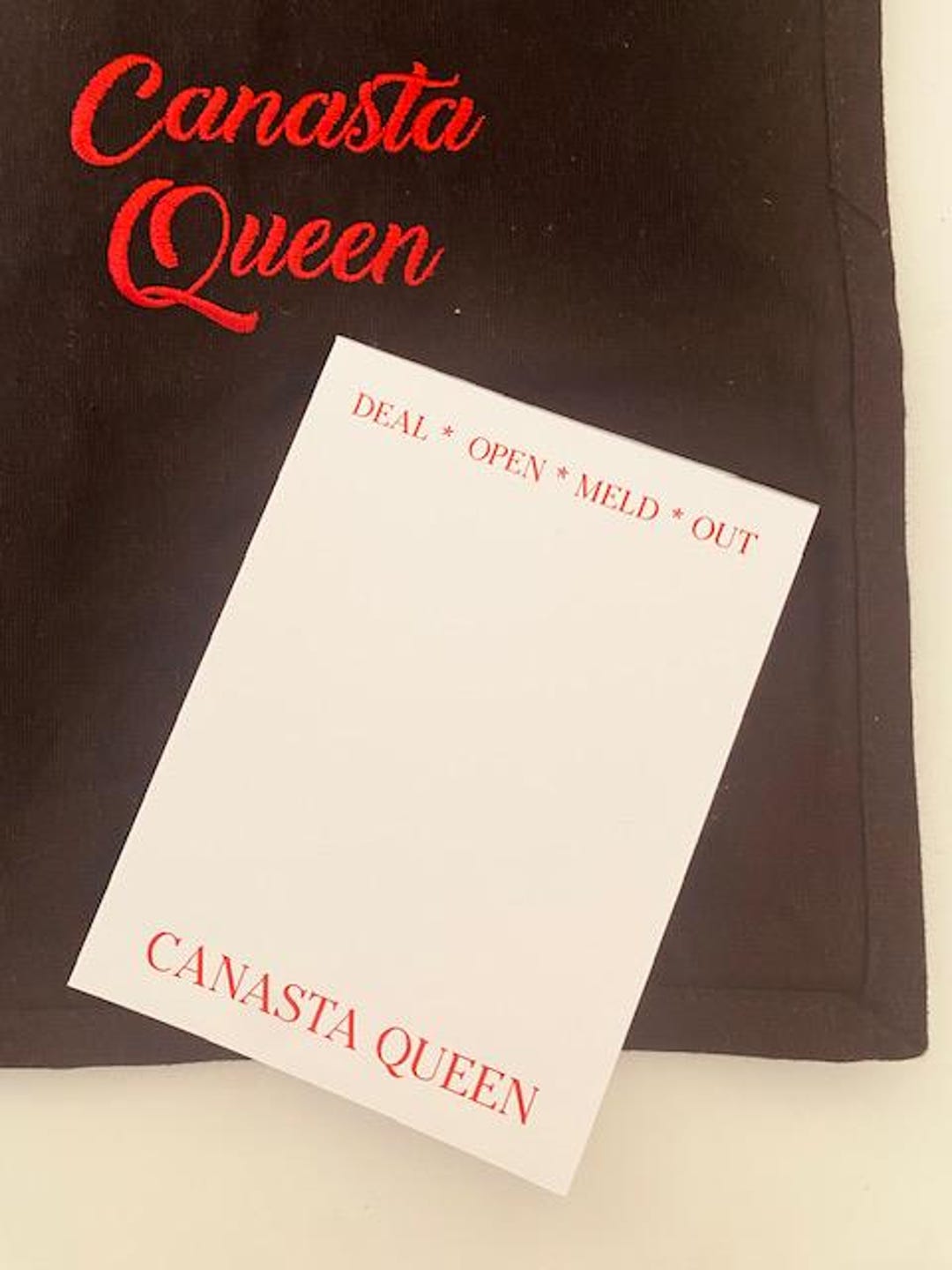 Canasta Themed Notepad Deal Open Meld Out - Etsy
