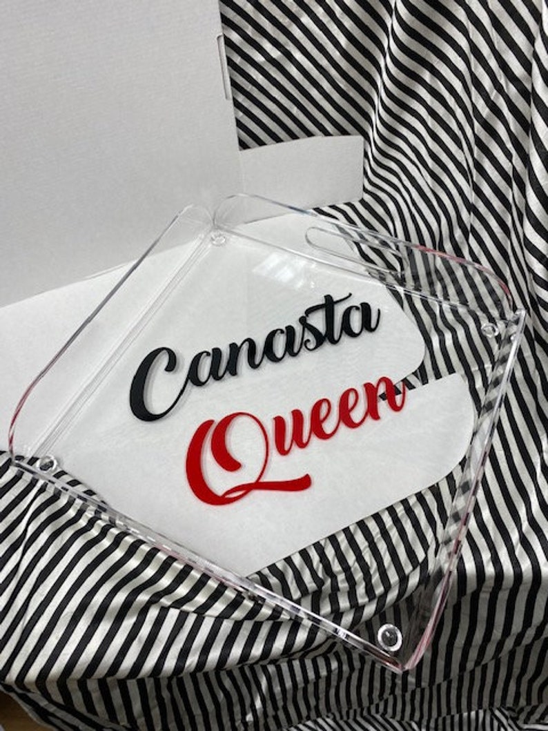 Canasta Queen Themed Acrylic Tray - Etsy