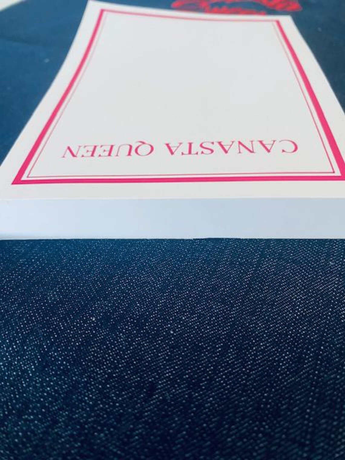 Canasta Queen Themed Note Pad - Etsy