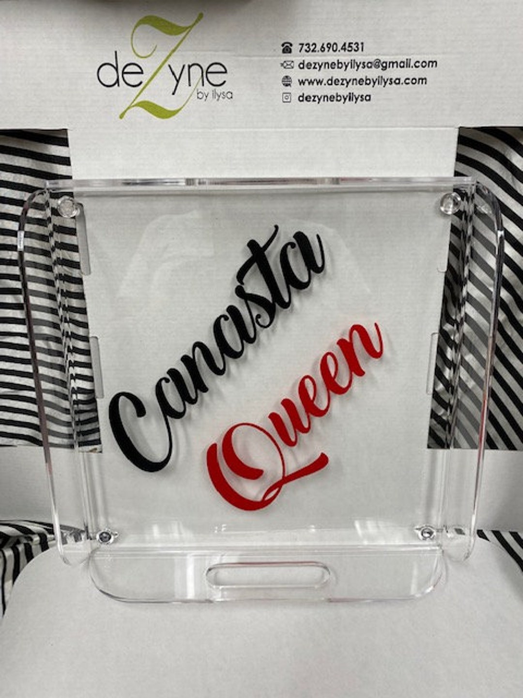 Canasta Queen Themed Acrylic Tray - Etsy