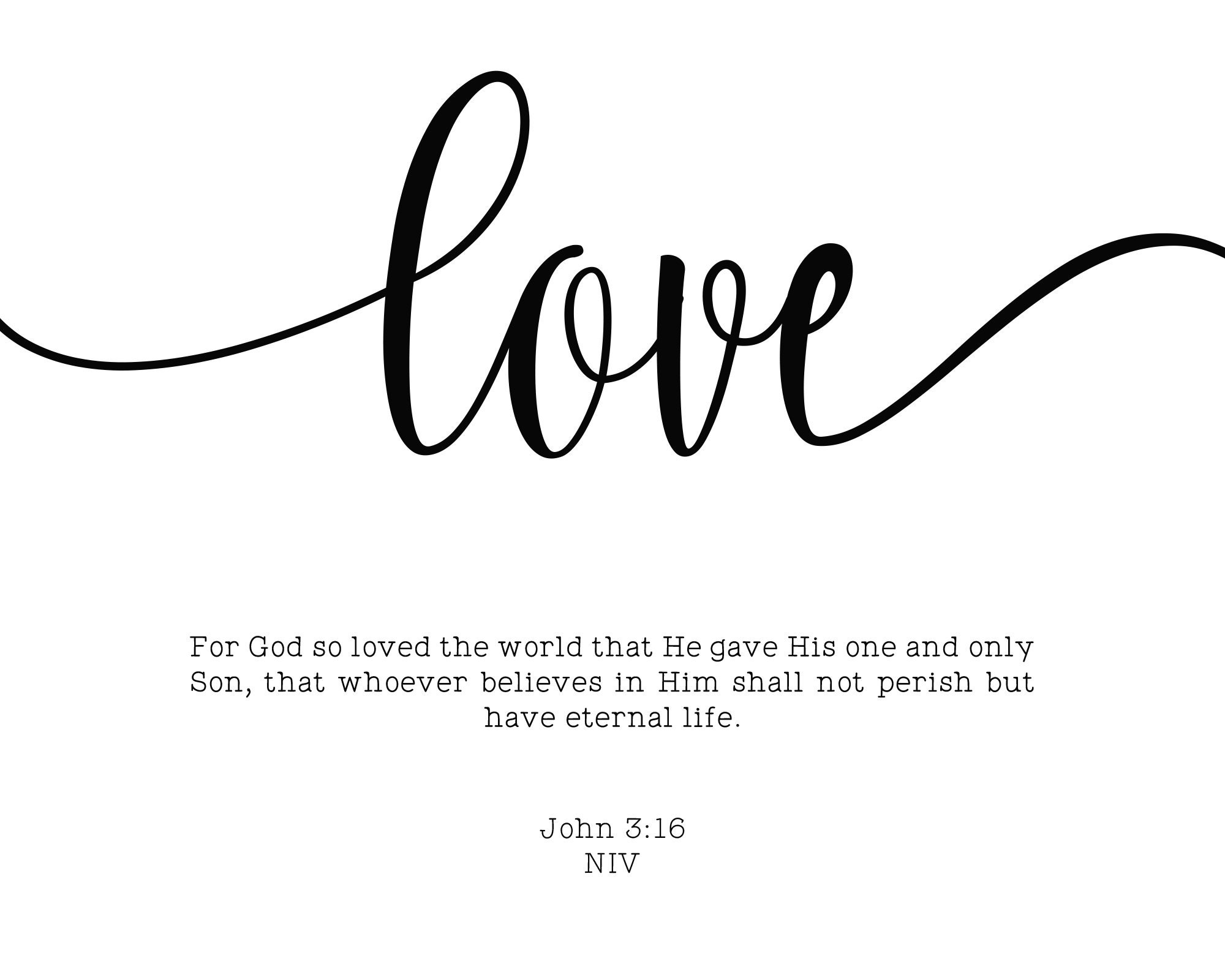 LOVE WORD ART, Christian Word Art, Christian Wall Art, Love With Bible ...