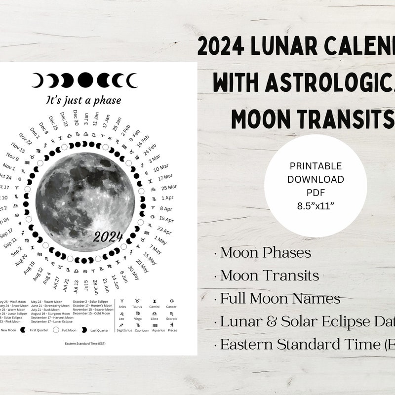 Moon Calendar - Etsy