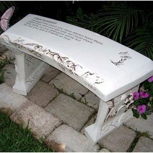 Friendship Concrete Bench ( STOCK ) for Customization See CUSTOM ...