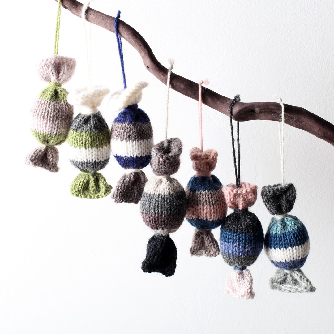 Set of Seven Hand Knitted Christmas Tree Decorations / Christmas Tree ...