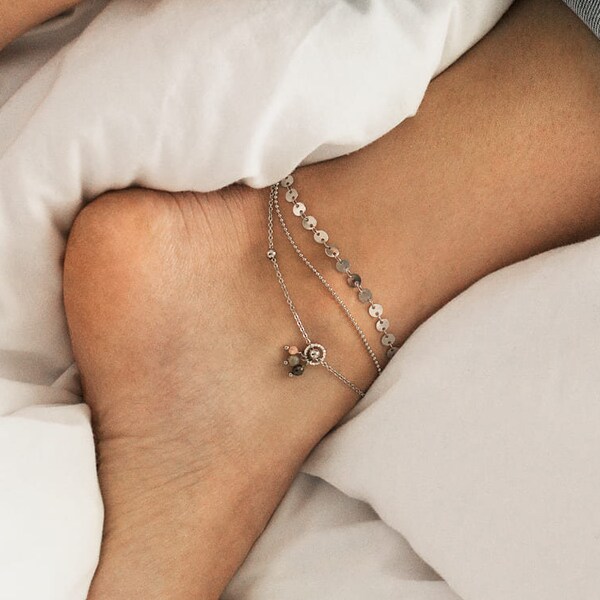 Stone Anklet - Etsy