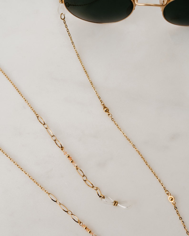 Gold Eyeglass Chain 24K Gold Plated Eyewear Chain Stainless - Etsy