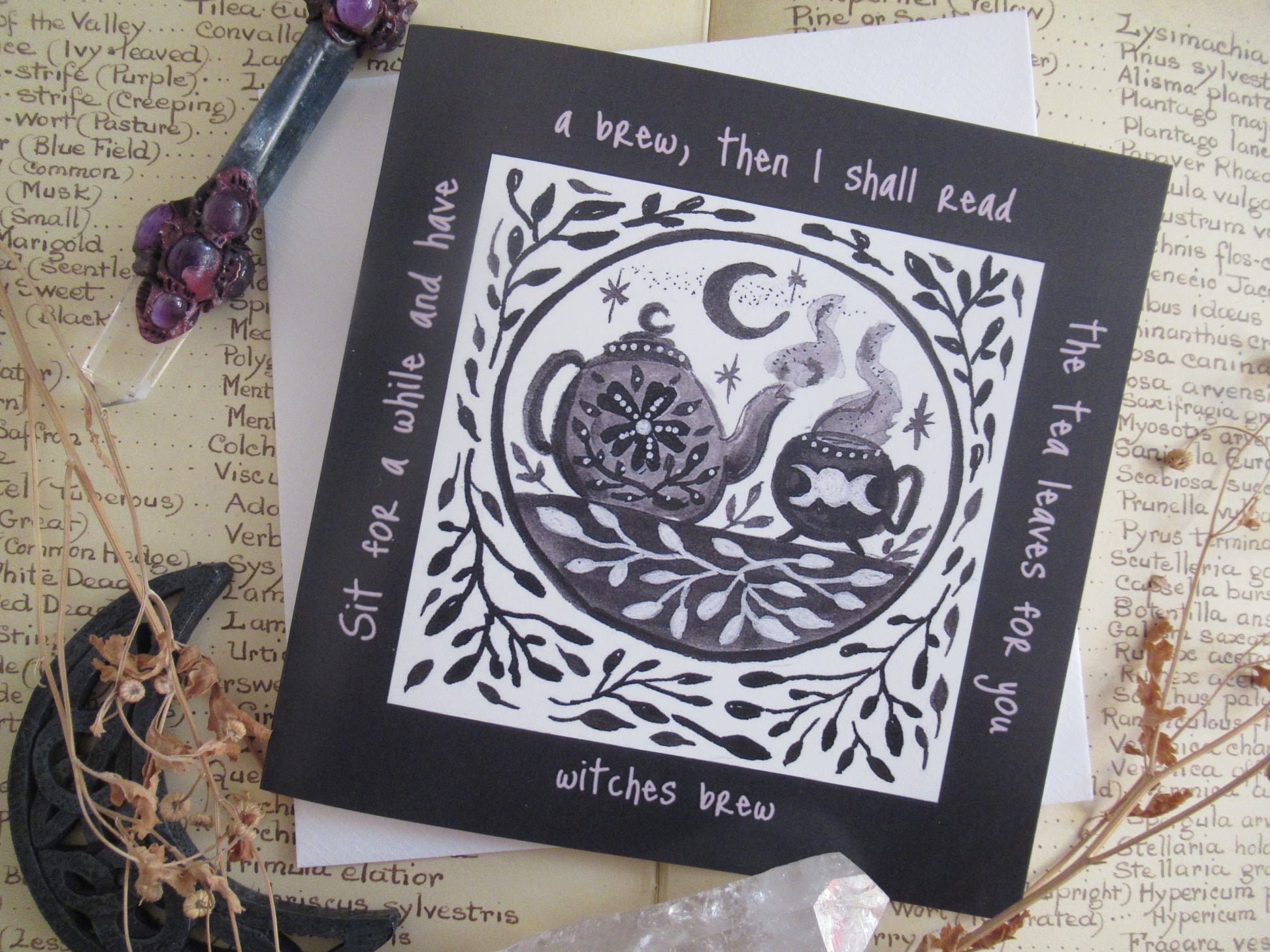 Witches Brew Card, Card for Witch, Witchy Gift Card, Witchy Art Card ...
