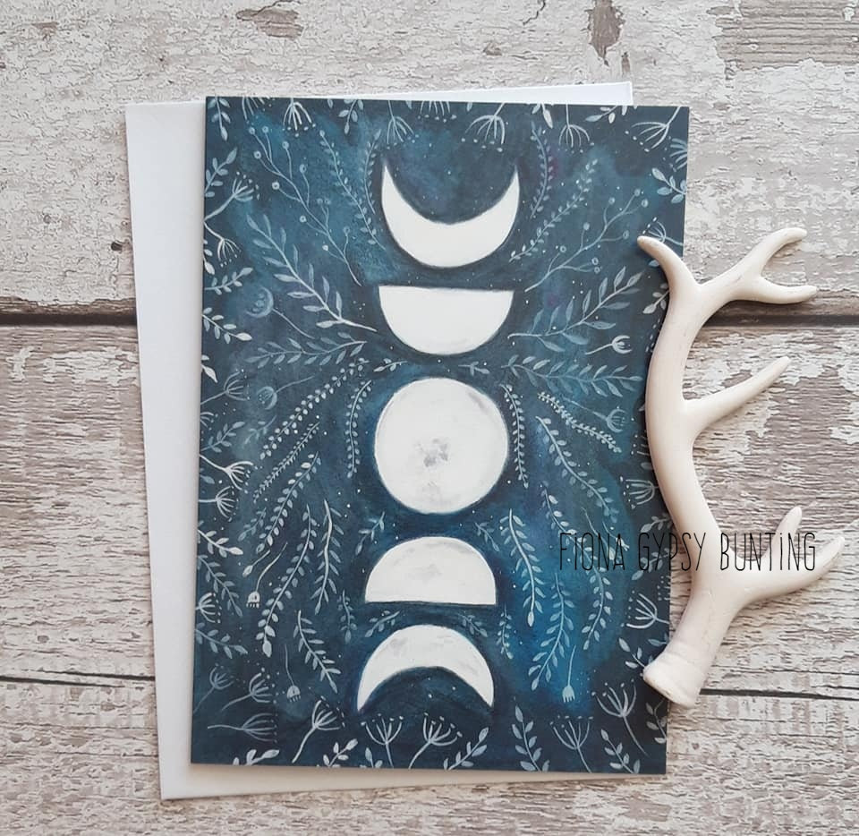 Moon Card Moon Phase Card Goddess Card Pagan Card Witchy - Etsy UK