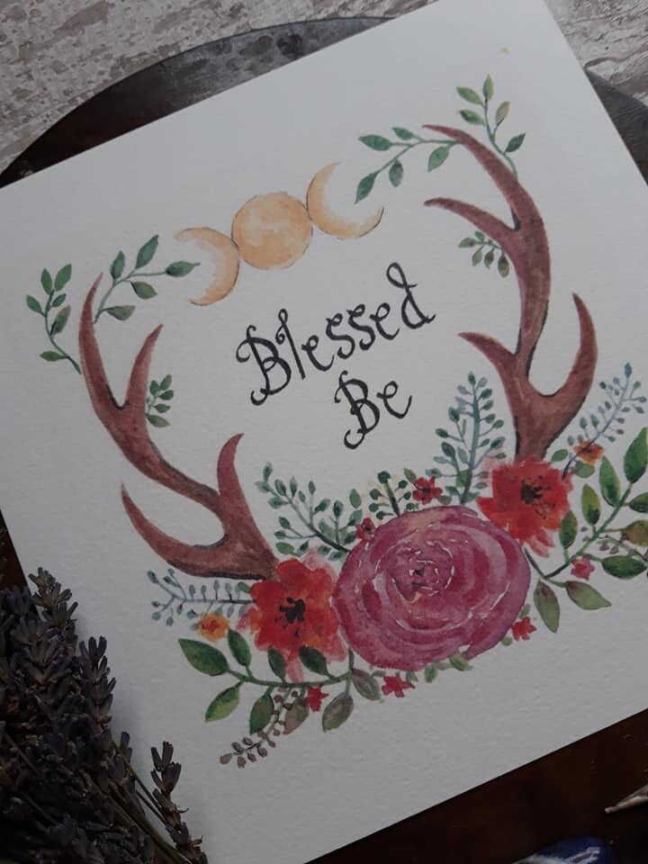 Blessed Be Art Print Blessed Be Art Blessed Be Pagan Art - Etsy UK