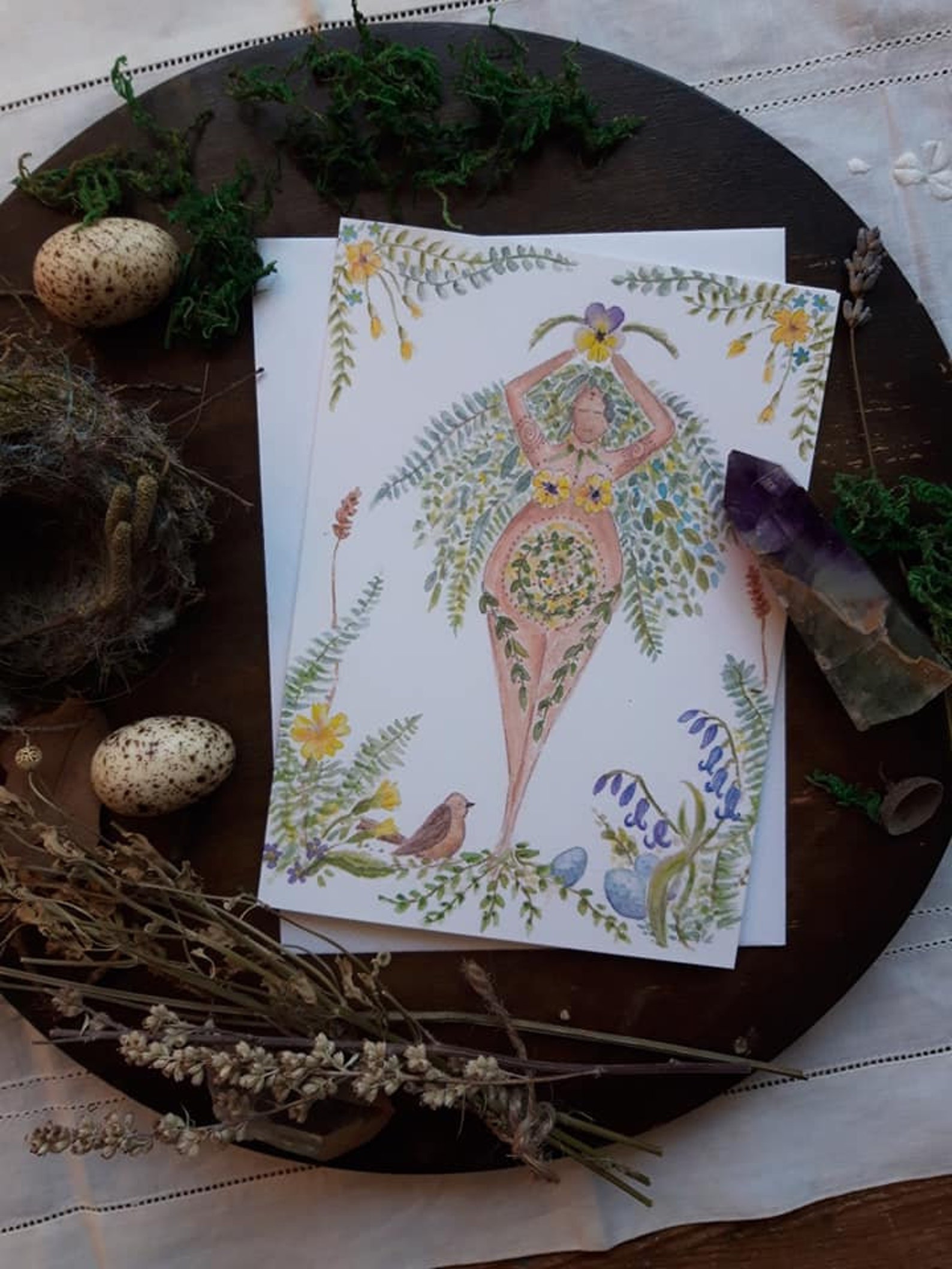 Ostara card Spring Equinox card Eostre card pagan card | Etsy