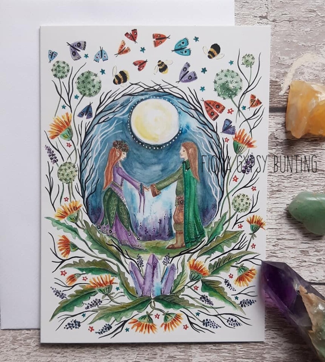 Hand Fasting Card Pagan Wedding Card Wedding Card Fairy | Etsy