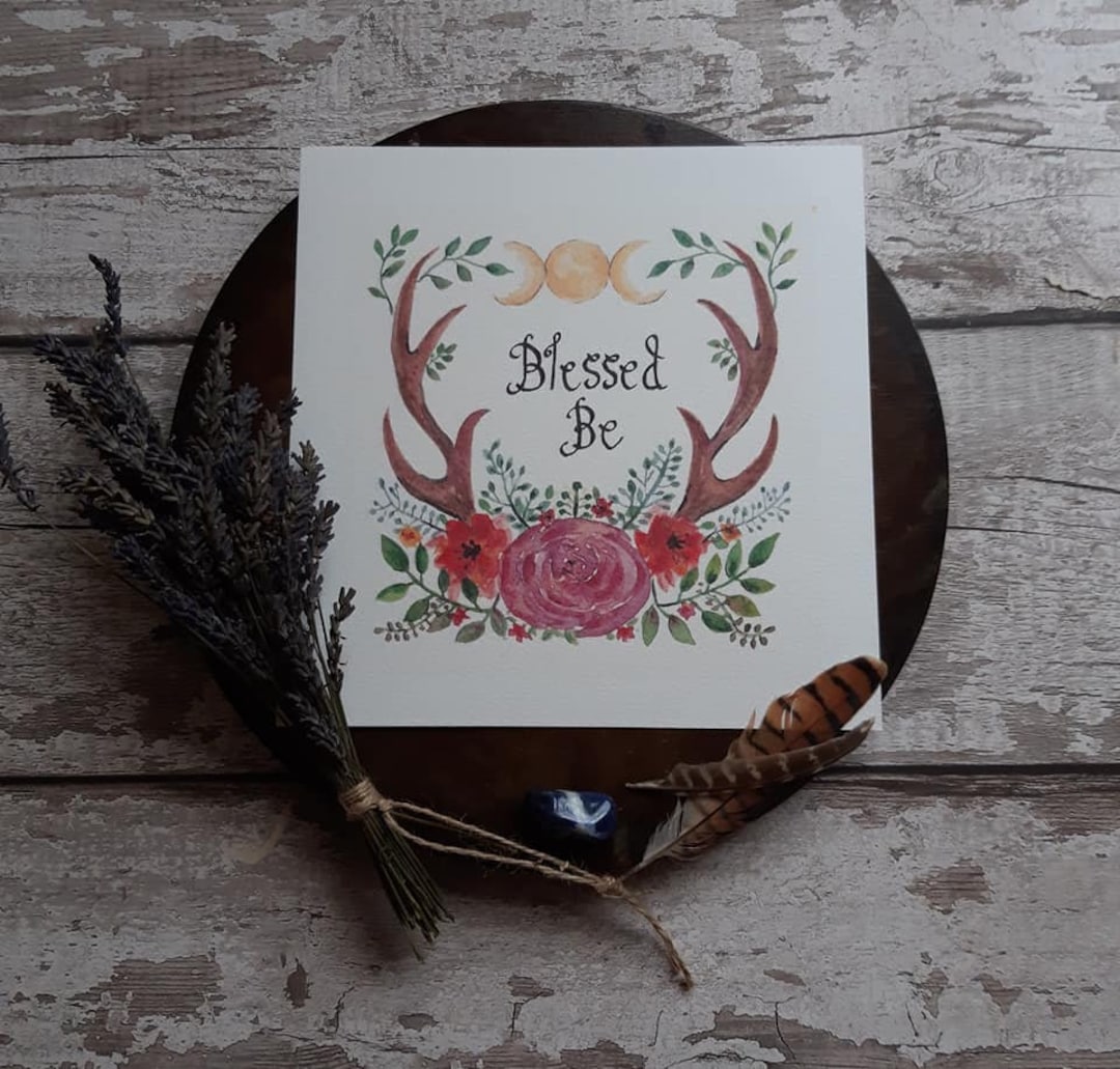 Blessed Be Art Print, Blessed Be Art, Blessed Be, Pagan Art, Pagan ...