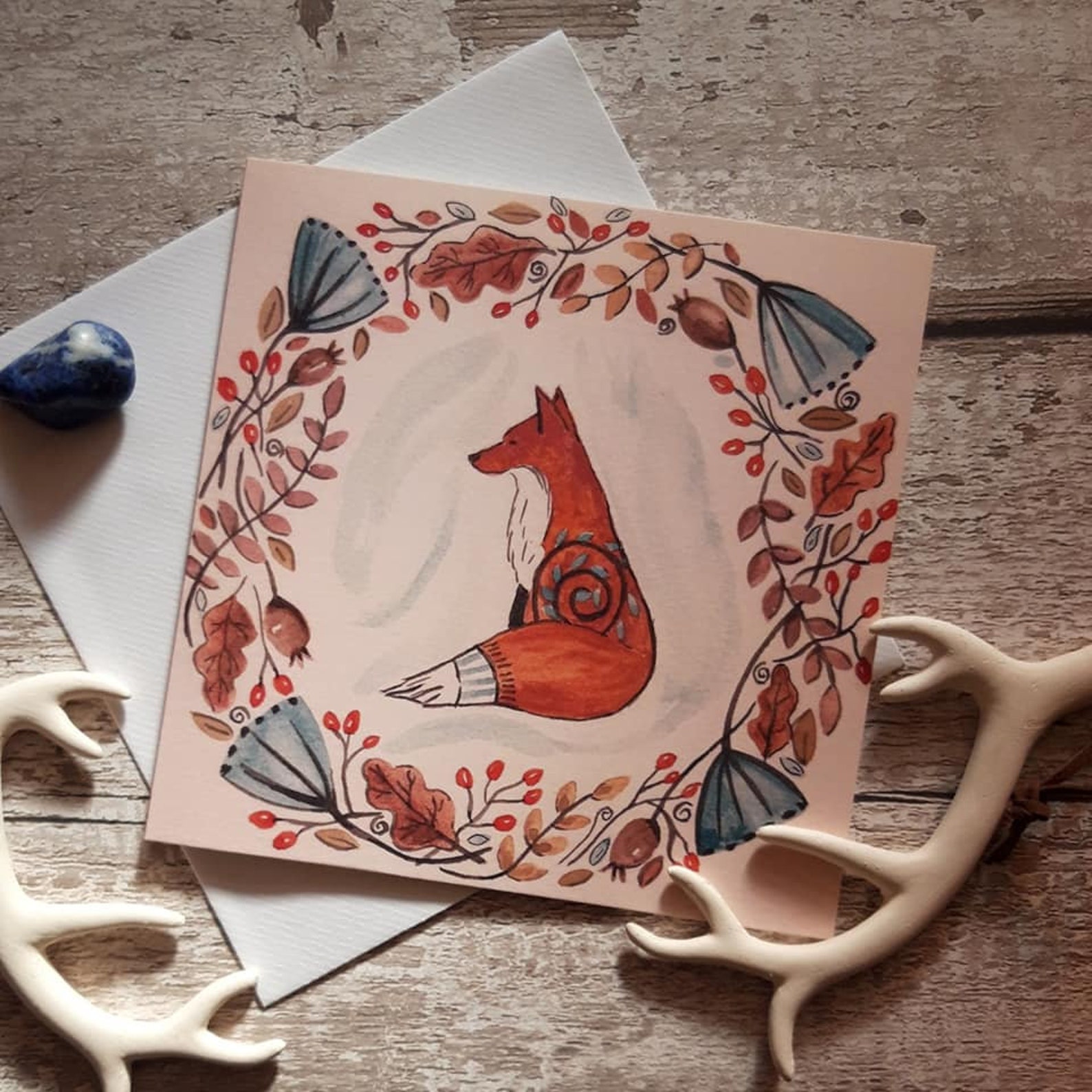 Fox Card Fox Greeting Card Art Card Nature Gift Card - Etsy UK