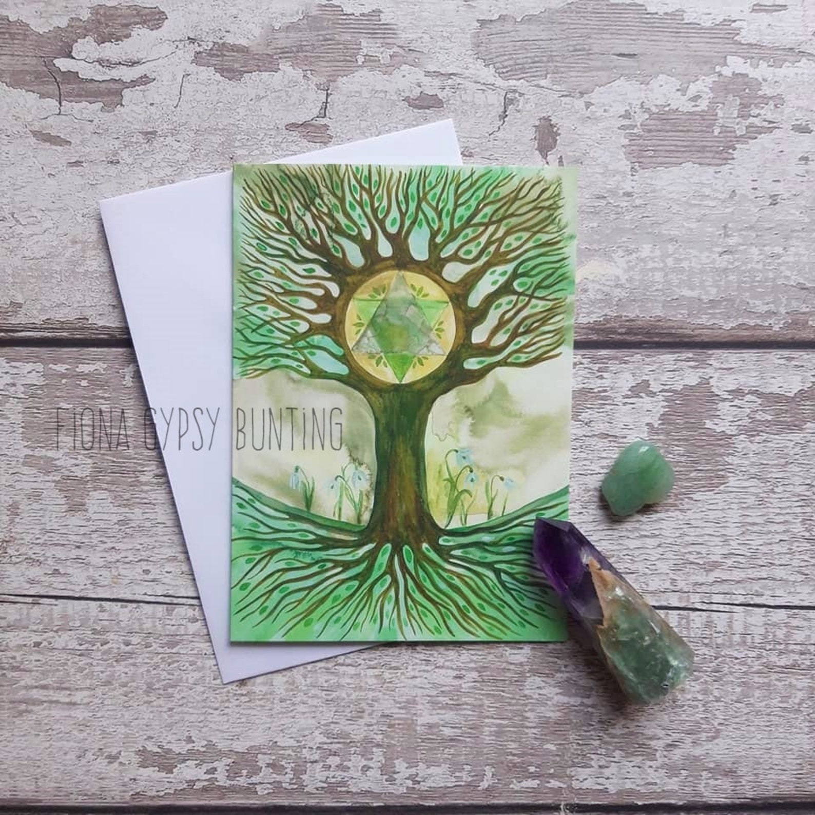 Tree of Life Card Heart Chakra Card Tree Greeting Card | Etsy UK