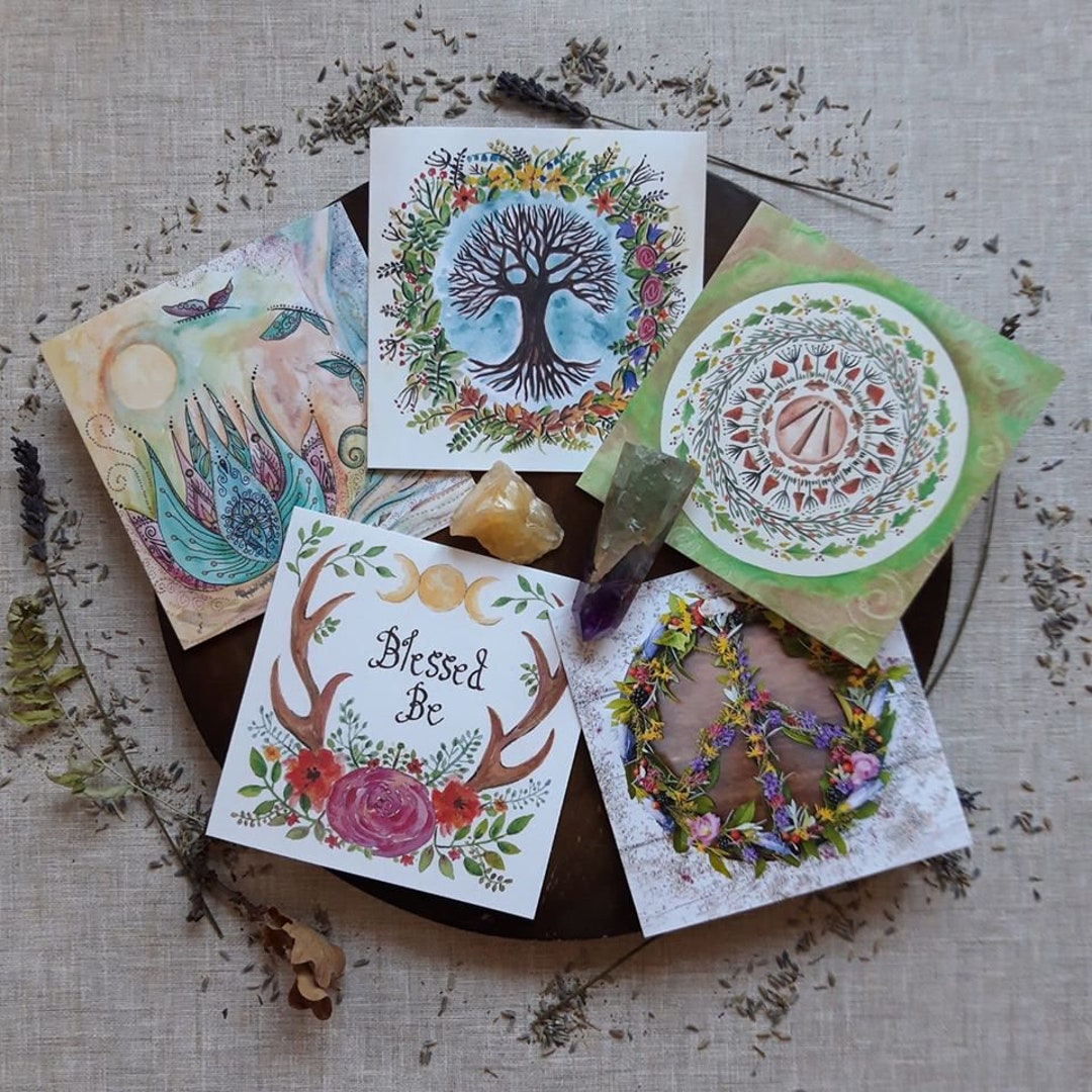 Tree Art Card Tree of Life Cardawen Greeting Card Peace - Etsy UK