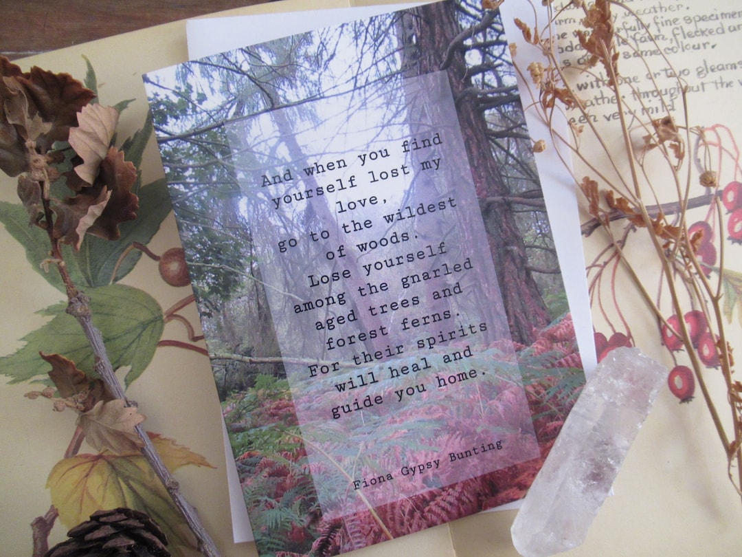 Forest Card, Nature Healing Card, Feeling Lost Words, Card With Nature ...