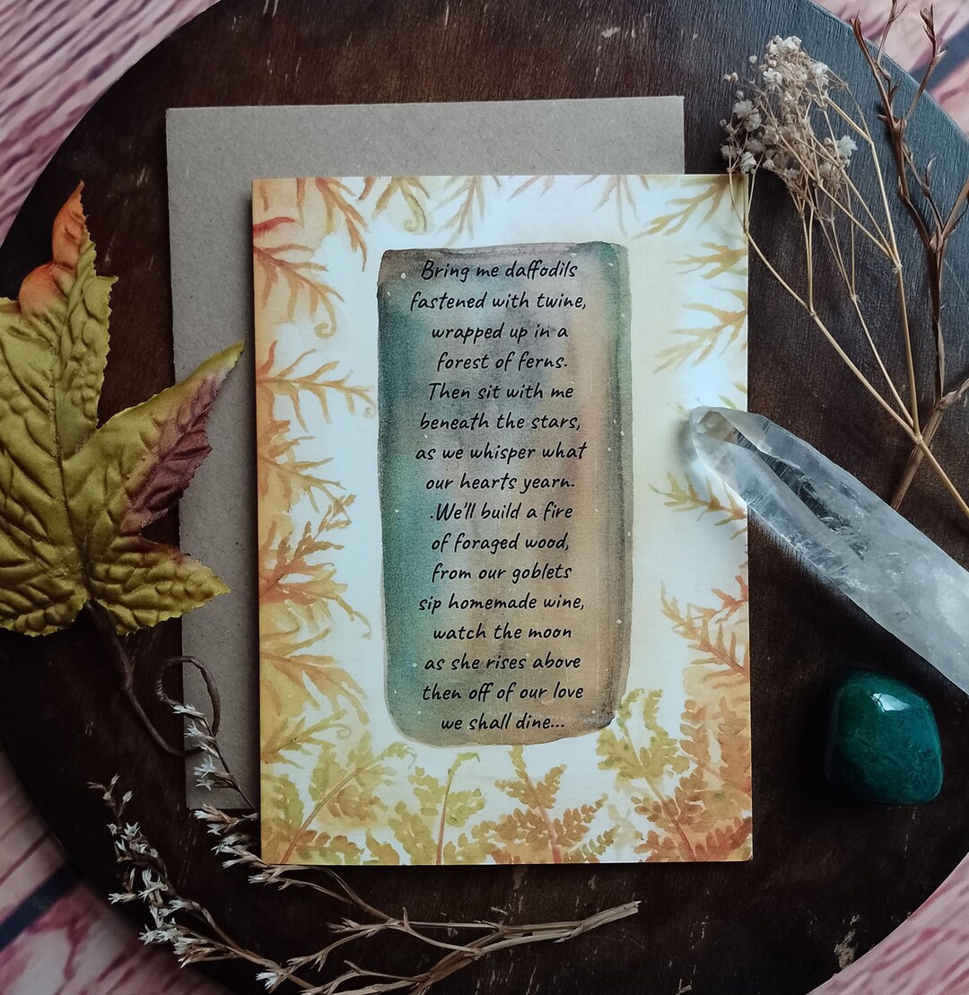 Love Poem Card, Love Poem, Nature Poem Card, Love Poetry, Daffodil Poem ...