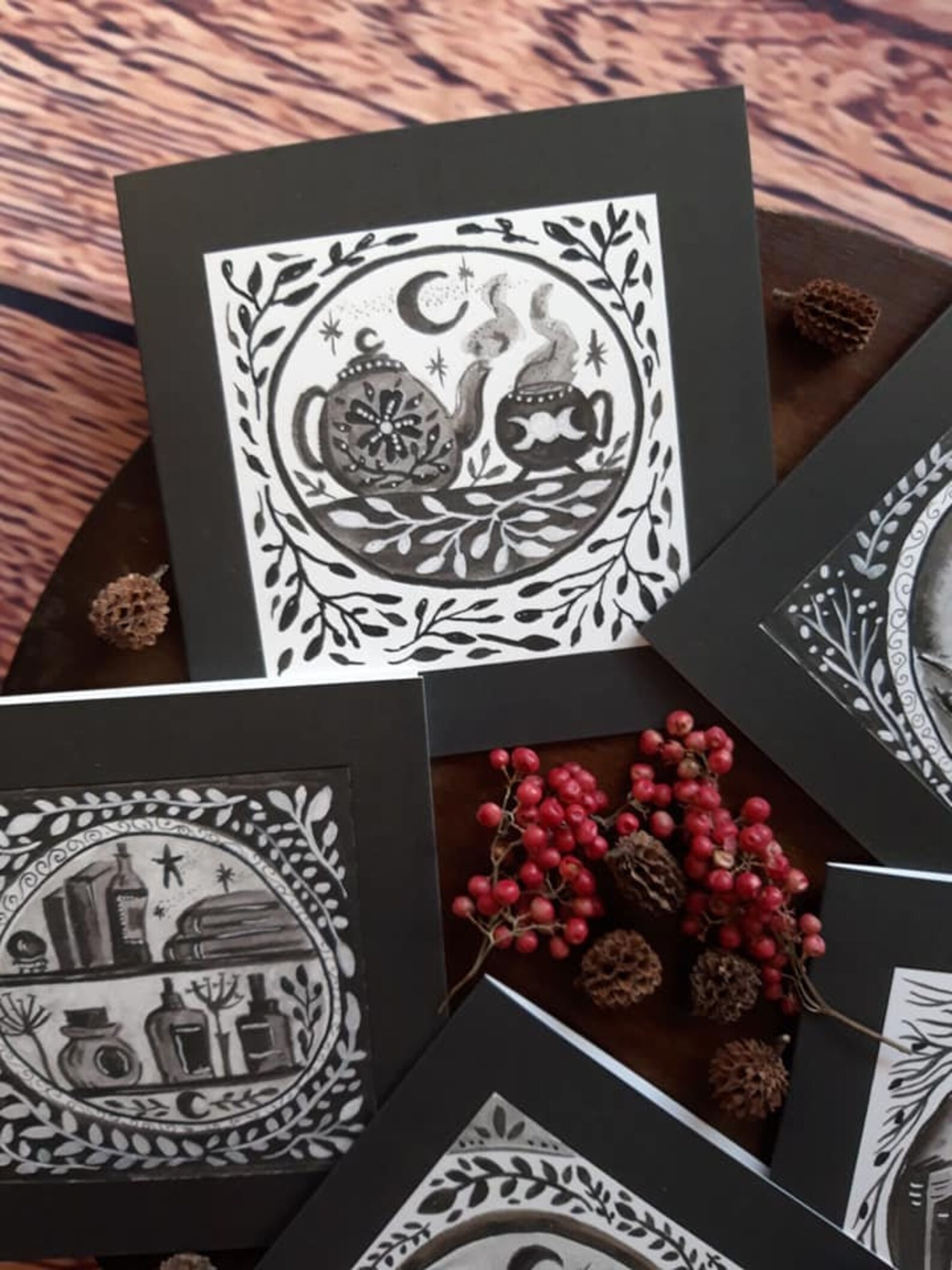 Pagan Cards Witchcraft Art Cards Witchy Card Cauldron Card - Etsy UK