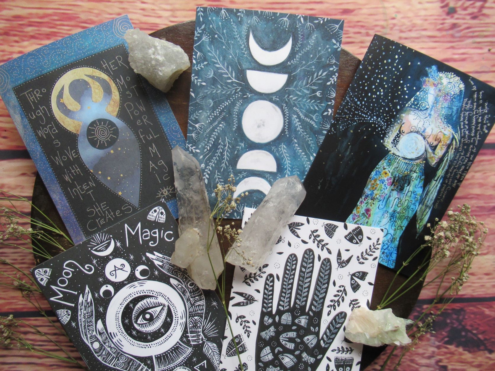 Moon Card Moon Phase Card Goddess Card Pagan Card Witchy - Etsy UK