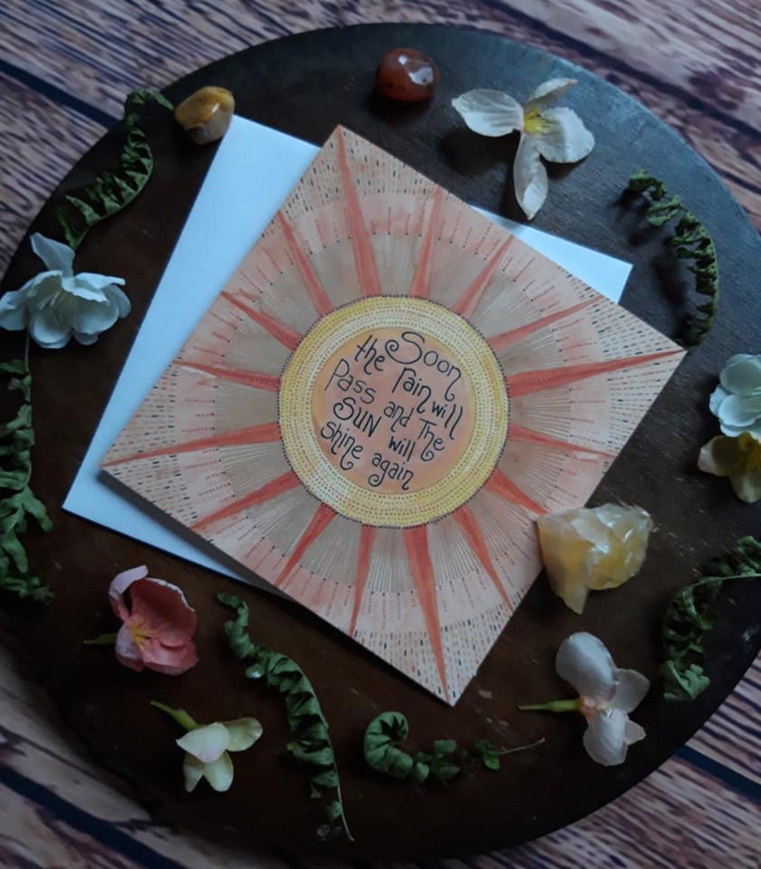 Sun Art Card, Sun Greeting Card, Uplifting Greeting Card, Uplifting ...
