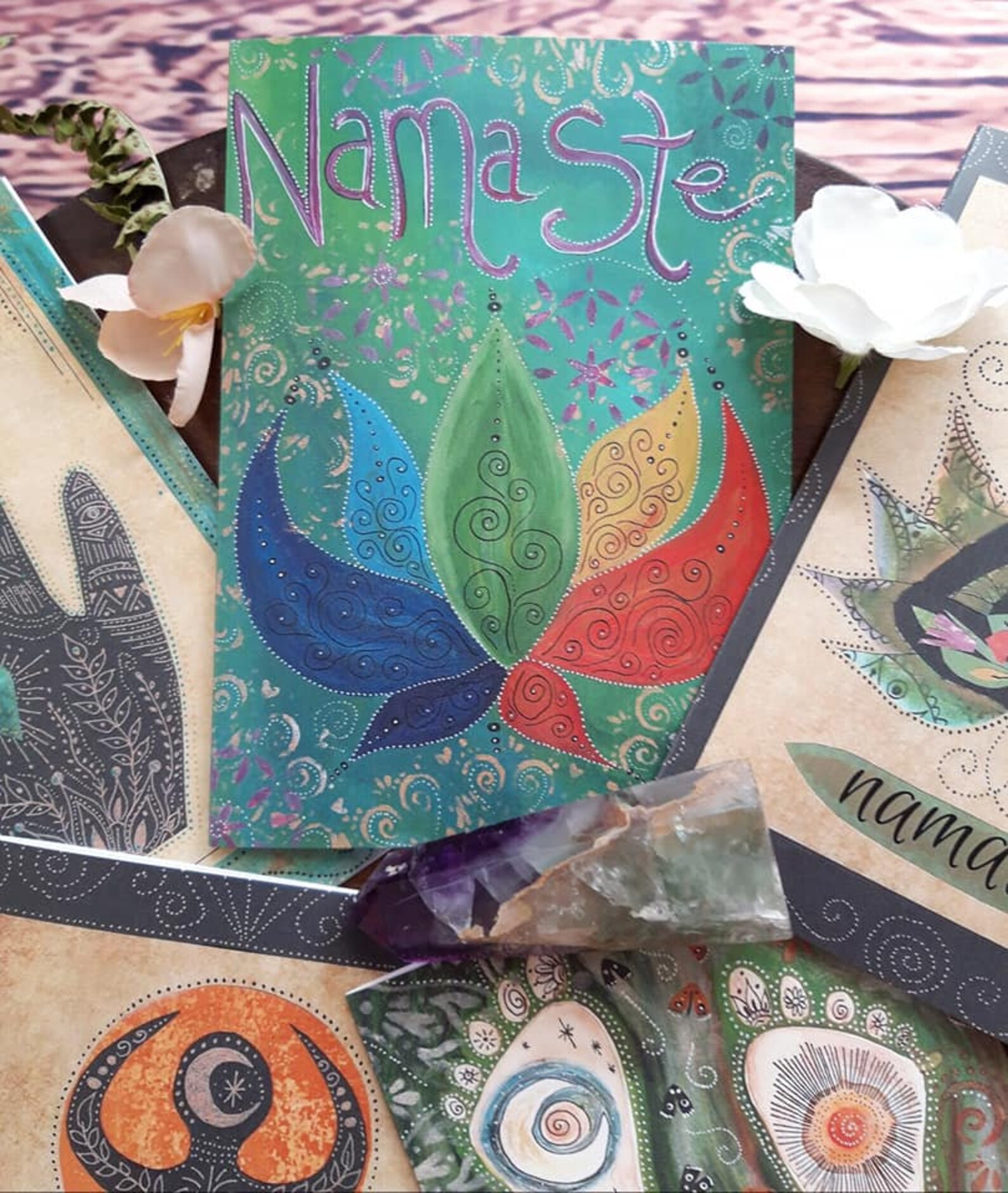 Goddess Card Pagan Cards Pack of Art Cards Namaste Card | Etsy
