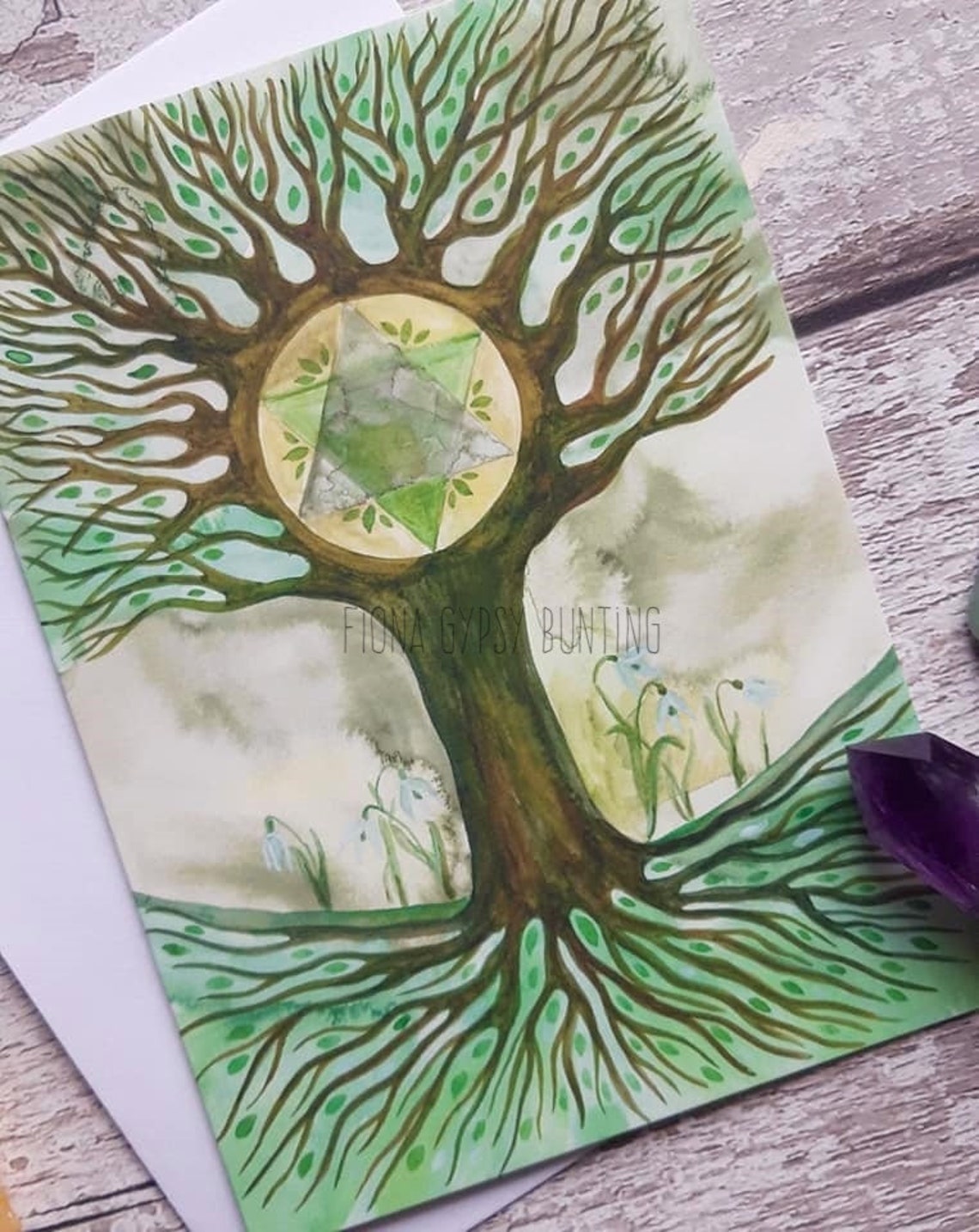Tree of Life Card Heart Chakra Card Tree Greeting Card - Etsy UK