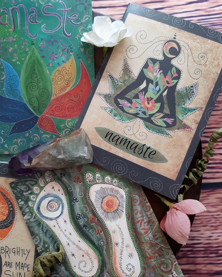 Goddess Card Pagan Cards Pack of Art Cards Namaste Card | Etsy