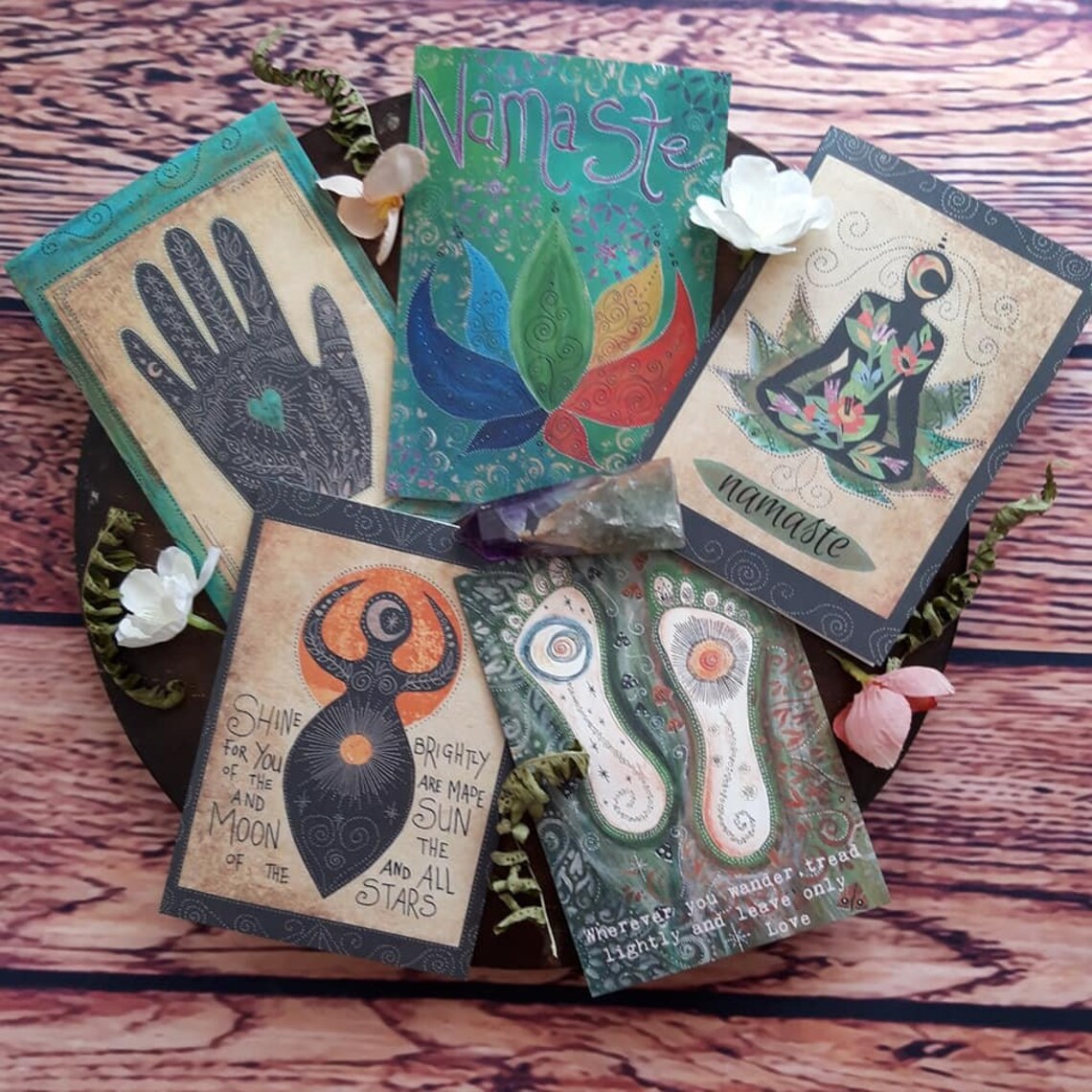 Goddess Card Pagan Cards Pack of Art Cards Namaste Card | Etsy