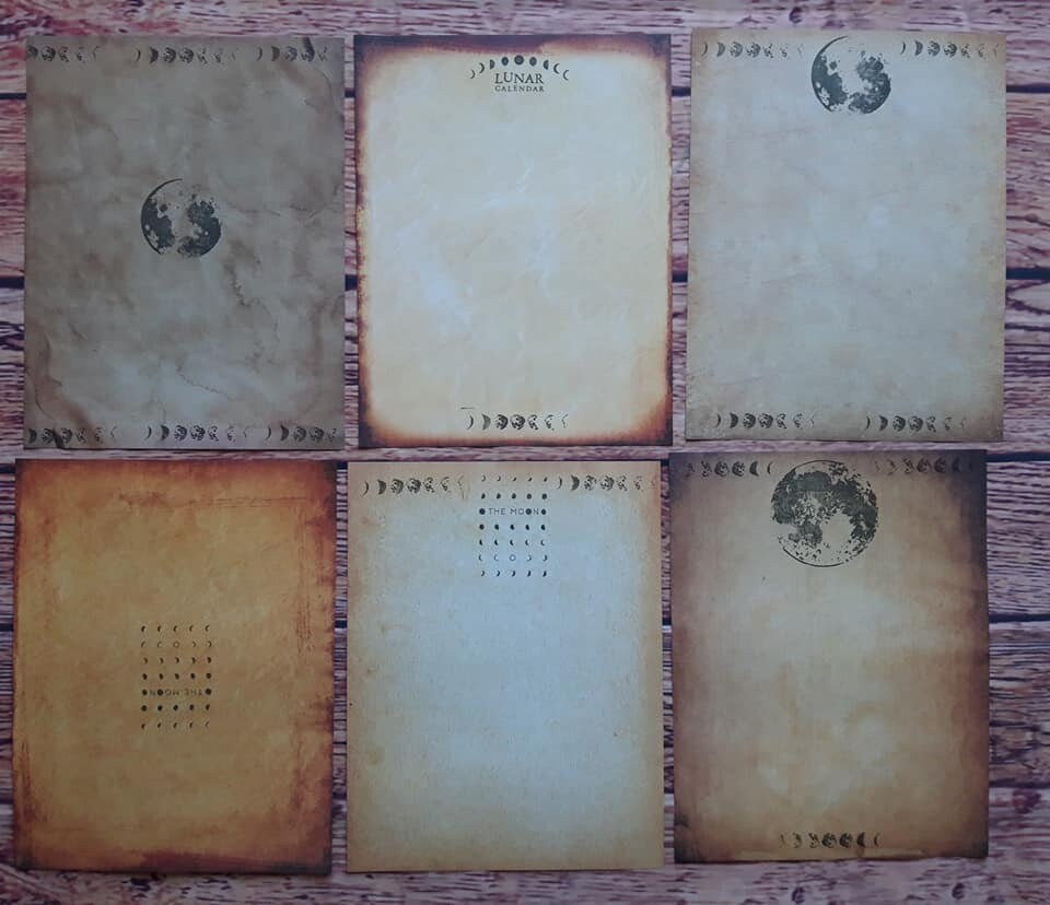 Moon BOS pages moon pages book of shadows pages BOS papers | Etsy