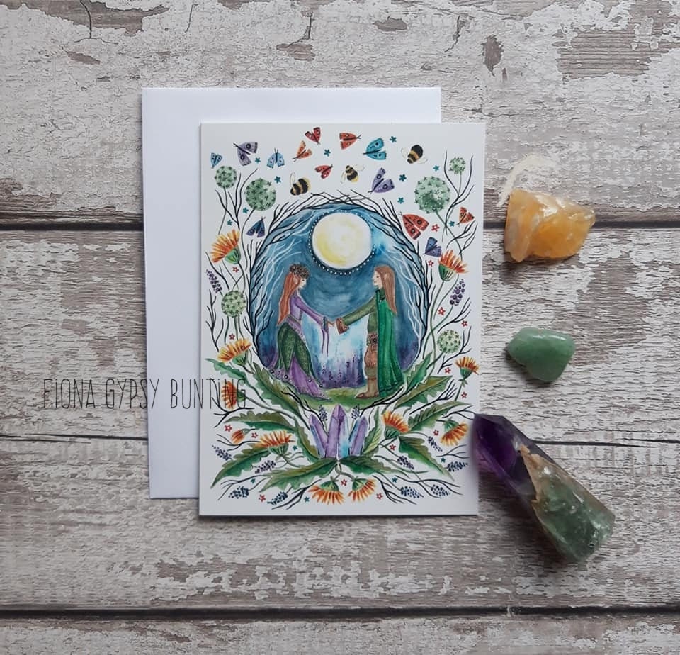 Hand Fasting Card Pagan Wedding Card Wedding Card Fairy | Etsy