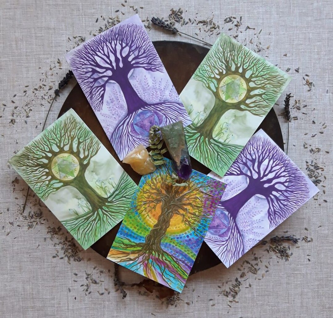 Tree of Life Card, Tree Art Card, Tree Greeting Card, Pagan Greeting ...