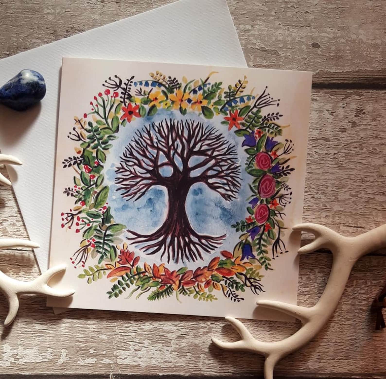 Tree of Life Card Tree Greeting Card Pagan Greeting Card - Etsy UK