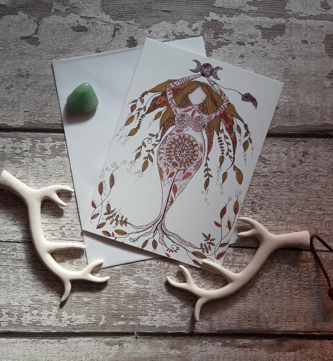 Goddess Card Pagan Greeting Card Pagan Card Wicca Greeting - Etsy