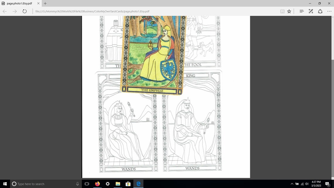 Color Your Own Tarot Cards PDF Tarot Coloring Printable - Etsy