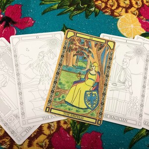 Color Your Own Tarot Cards, PDF Tarot Coloring, Printable Tarot Color ...