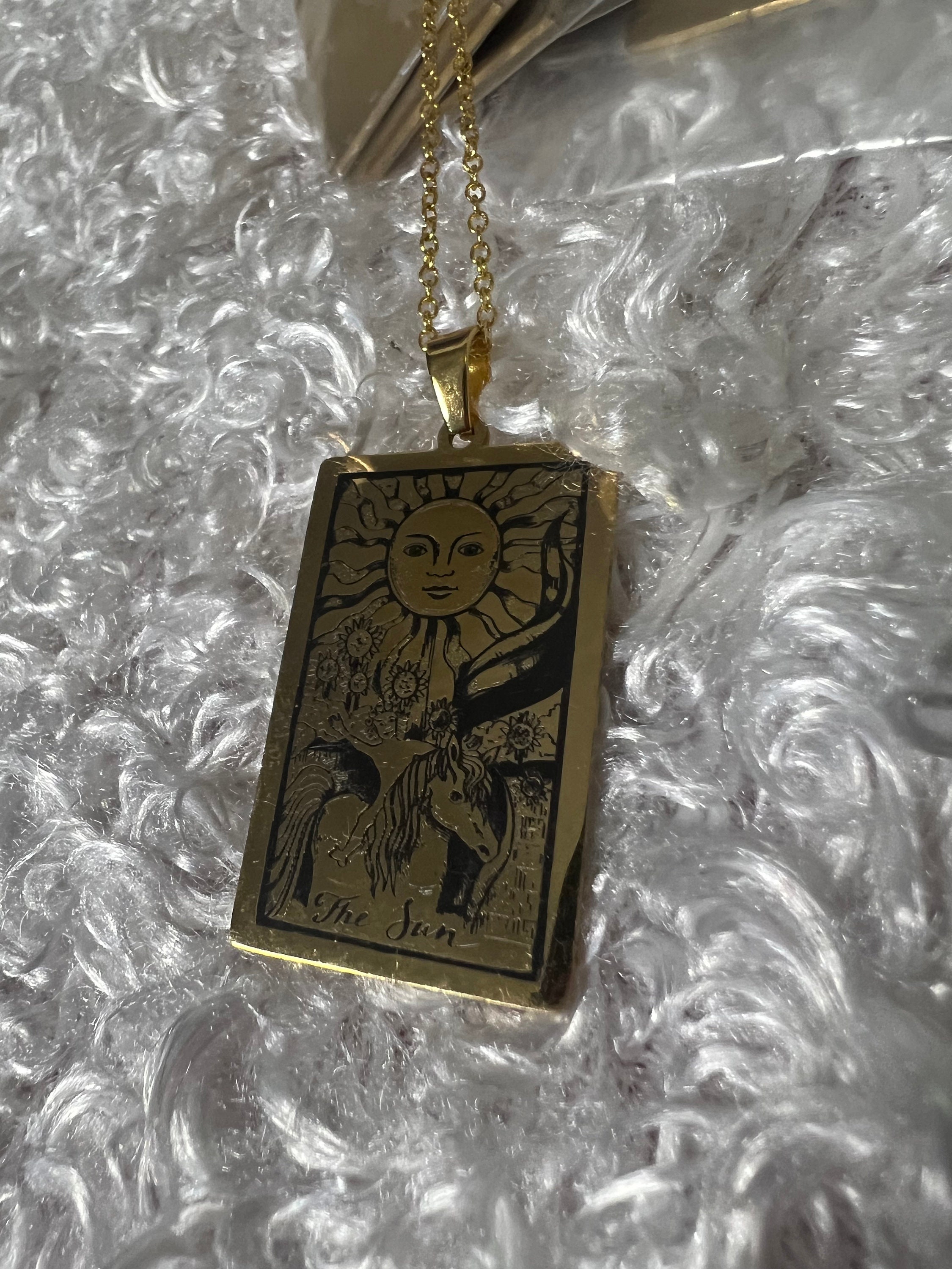 Tarot Necklace, Tarot Card Necklace, Spiritual Necklace Jewelry - Etsy