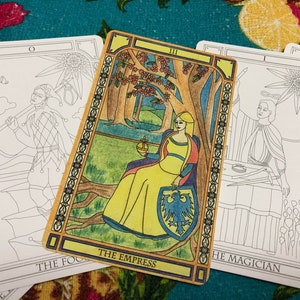 Color Your Own Tarot Cards, PDF Tarot Coloring, Printable Tarot Color ...