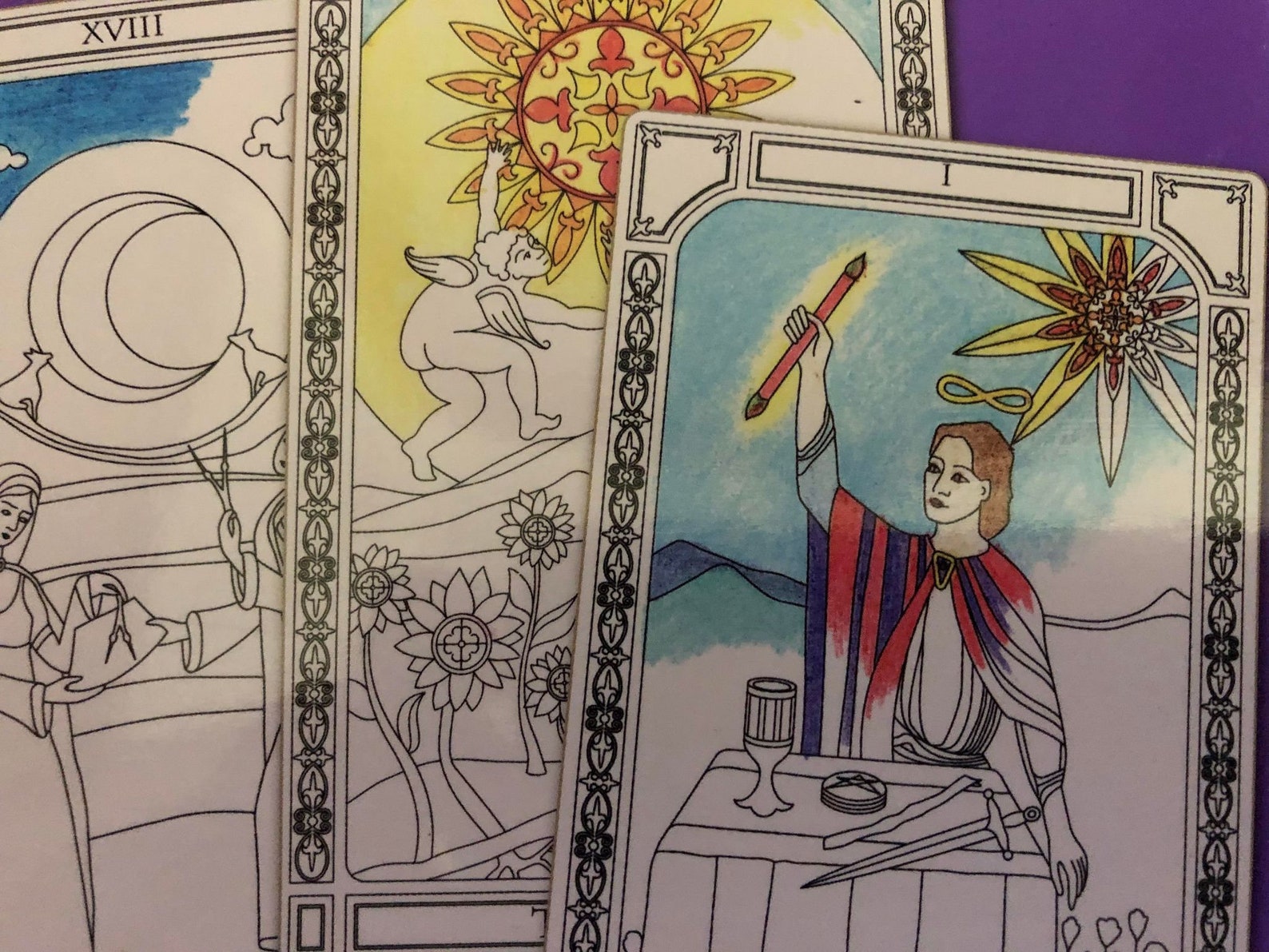 Color Your Own Tarot Cards, PDF Tarot Coloring, Printable Tarot Color ...