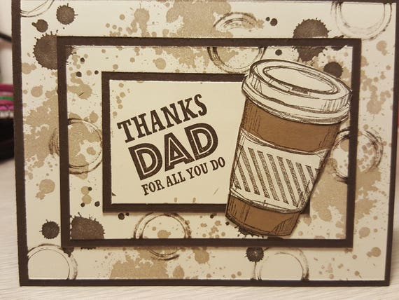 Handmade Father's Day Coffee Card | Etsy
