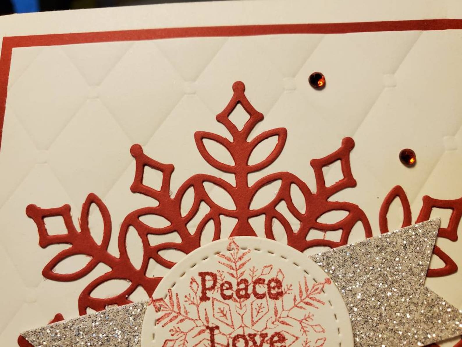 Handmade Christmas Snowflake Card - Etsy