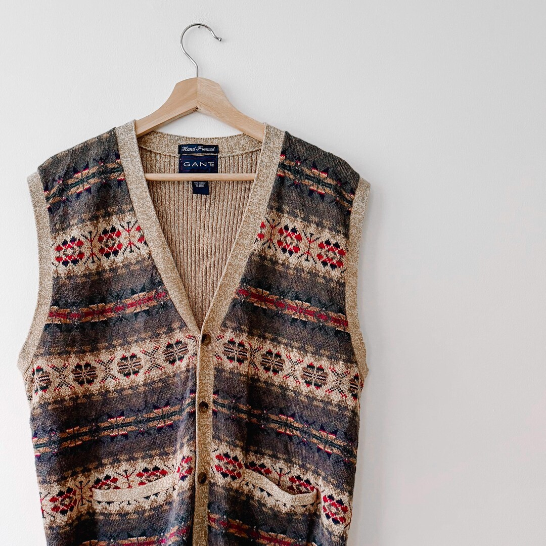 90s Vintage Knit Sweater Vest - Etsy