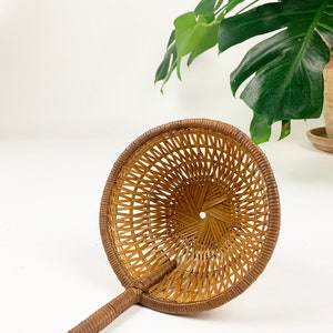 Vintage Woven Wicker Basket Spoon Boho Decor Ratten Spoon - Etsy