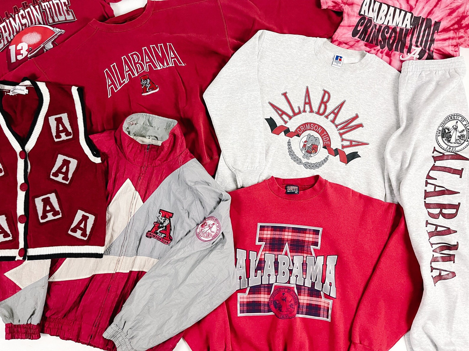 90s Vintage Alabama Crimson Tide Clothing Vintage Sweatshirt - Etsy