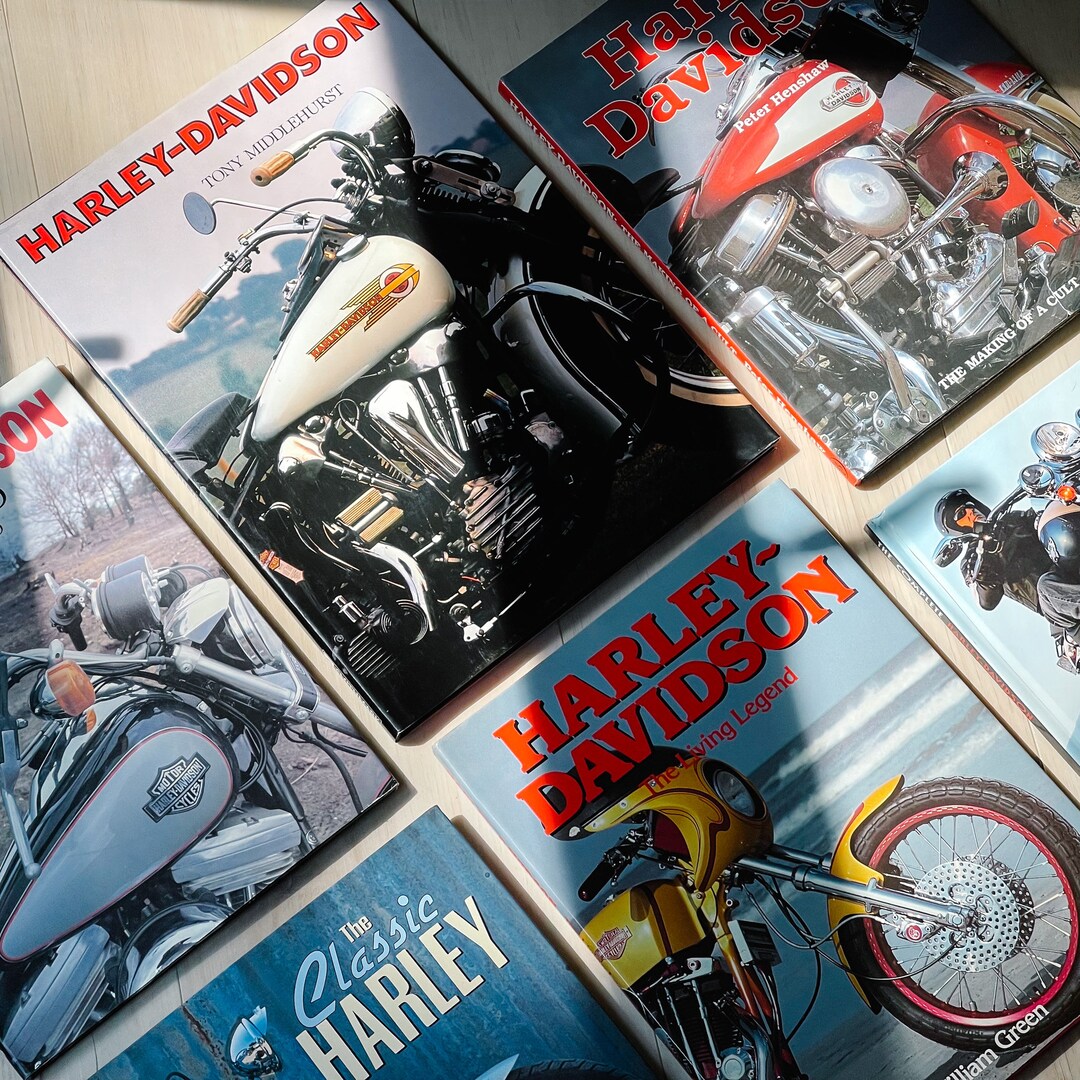 Vintage Harley Davidson Books Coffee Table Books Vintage Book Decor ...