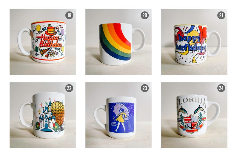 Vintage Coffee Mugs Coffee Cups Retro Kitchen Gift Ideas - Etsy